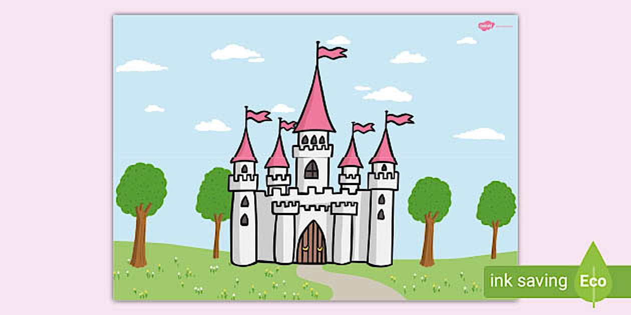 Traditional Tales Display Castle Background - Twinkl