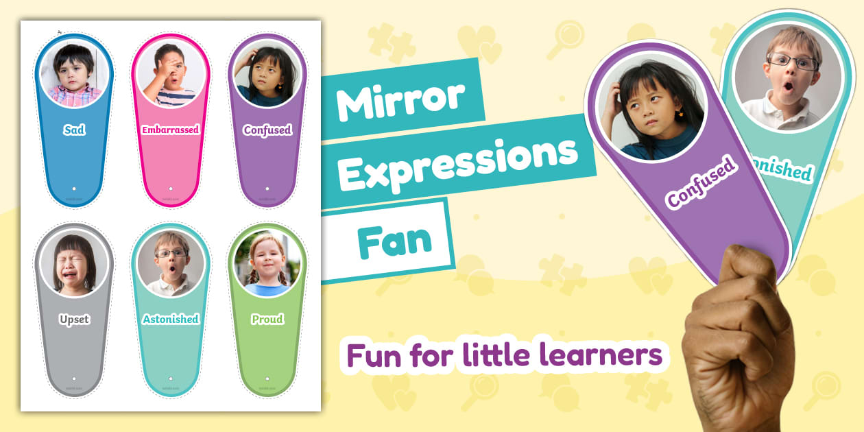 Mirror Expressions Fan (teacher made) - Twinkl