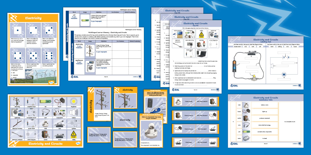 EAL Younger Learners Curriculum Scaffolding Pack - Electricity and Circuits