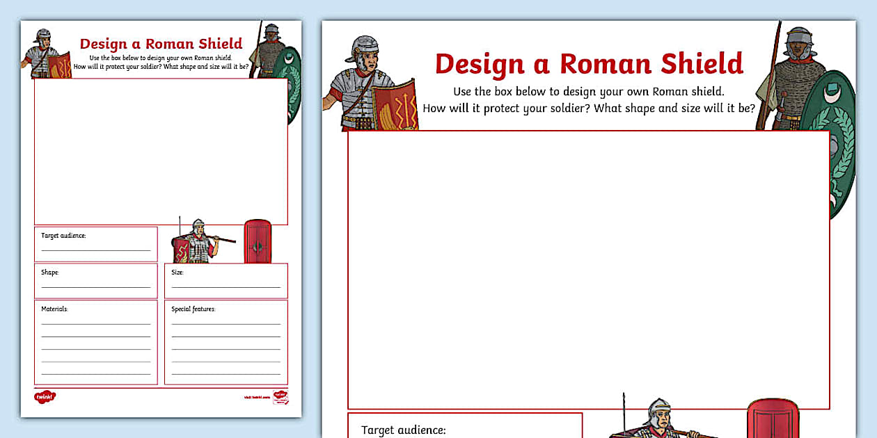 Design a Roman Shield (teacher made) - Twinkl