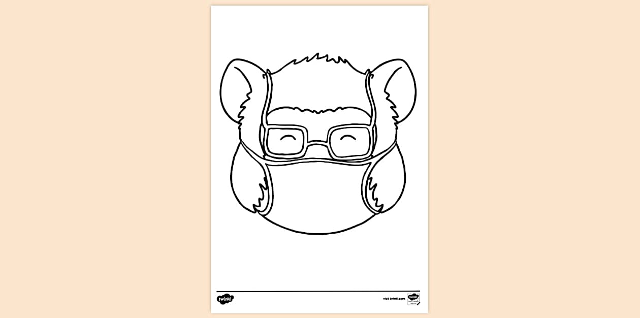 Doctor Monkey Mask Colouring Sheet | Colouring Sheets