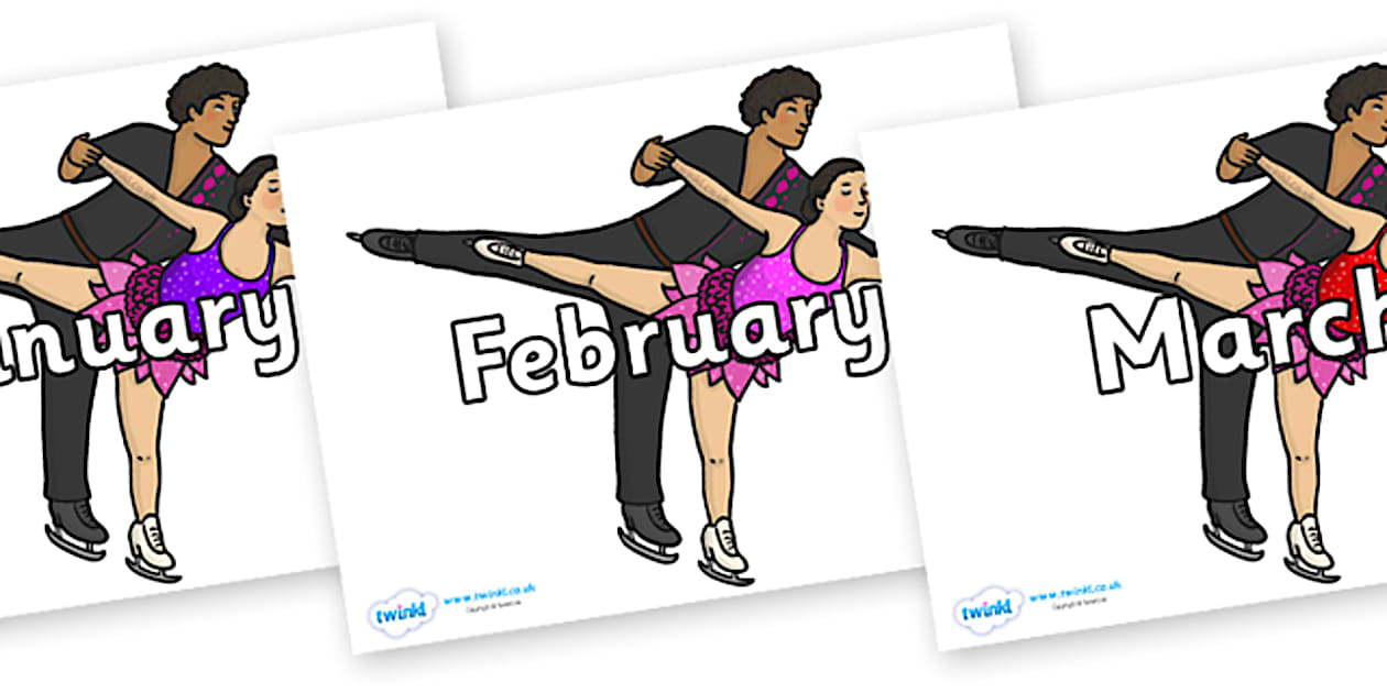 Months of the Year on Figure Skating (professor feito)