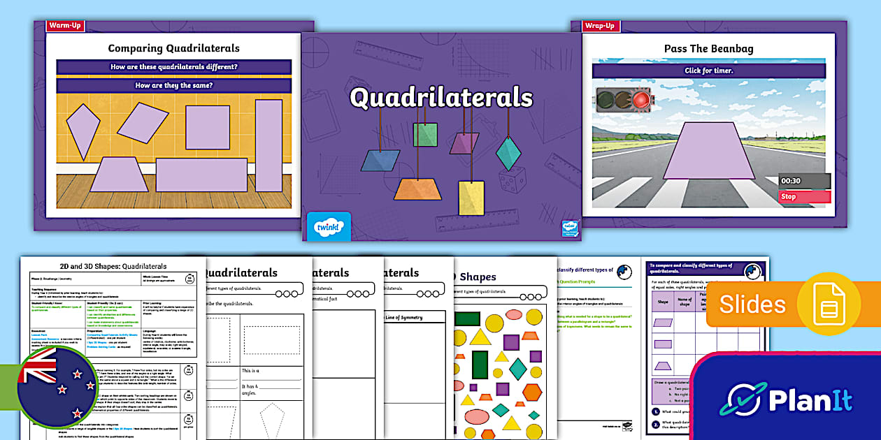 Phase 2 Shapes: 2D and 3D Shapes (Quadrilaterals) Lesson 1