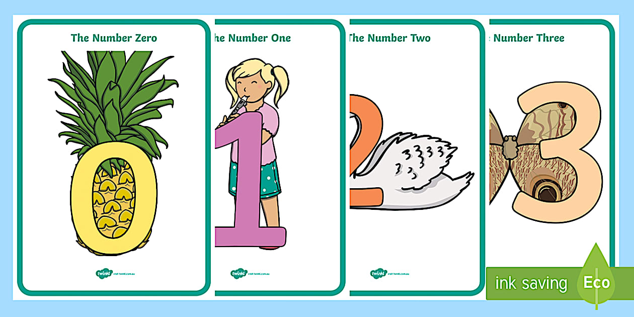 Number Shapes Display Posters (teacher made) - Twinkl