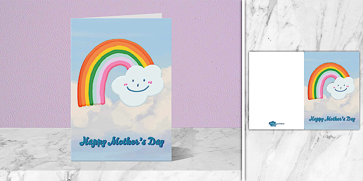 Rainbow Mother's Day Card | Twinkl Party