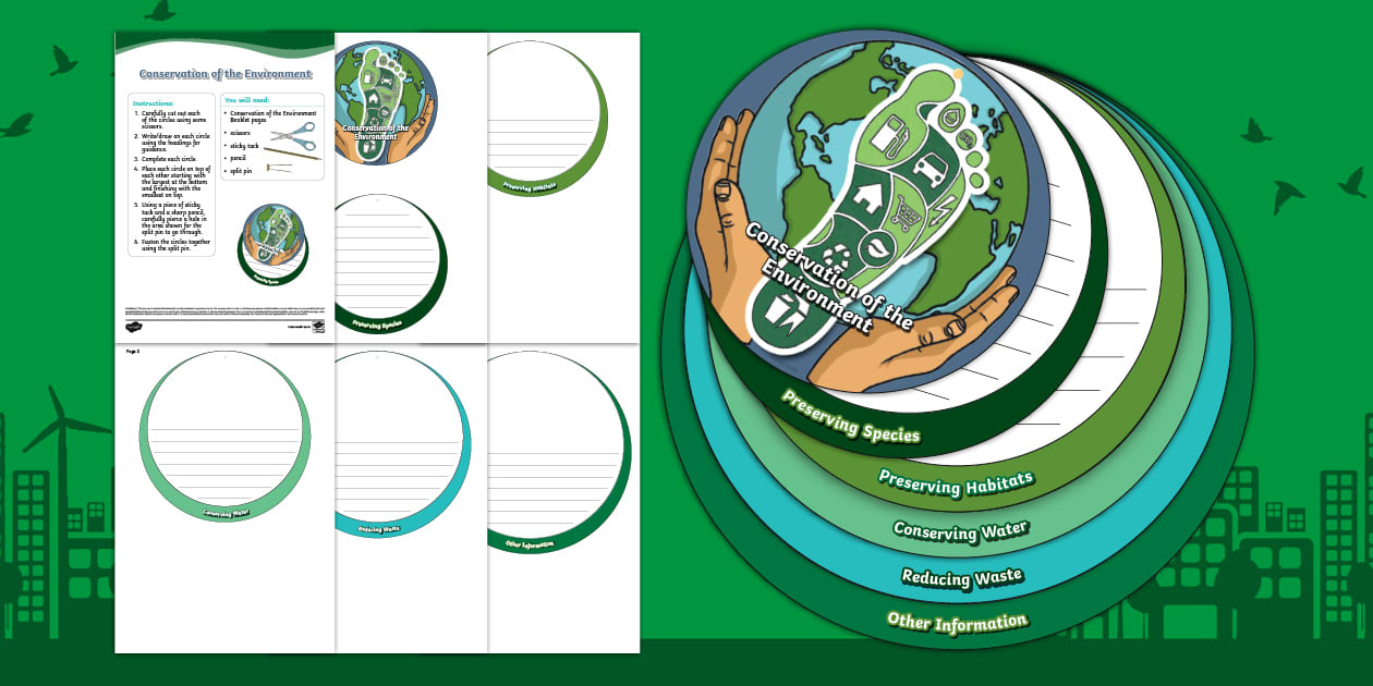 Conservation of the Environment Circles Booklet - Twinkl