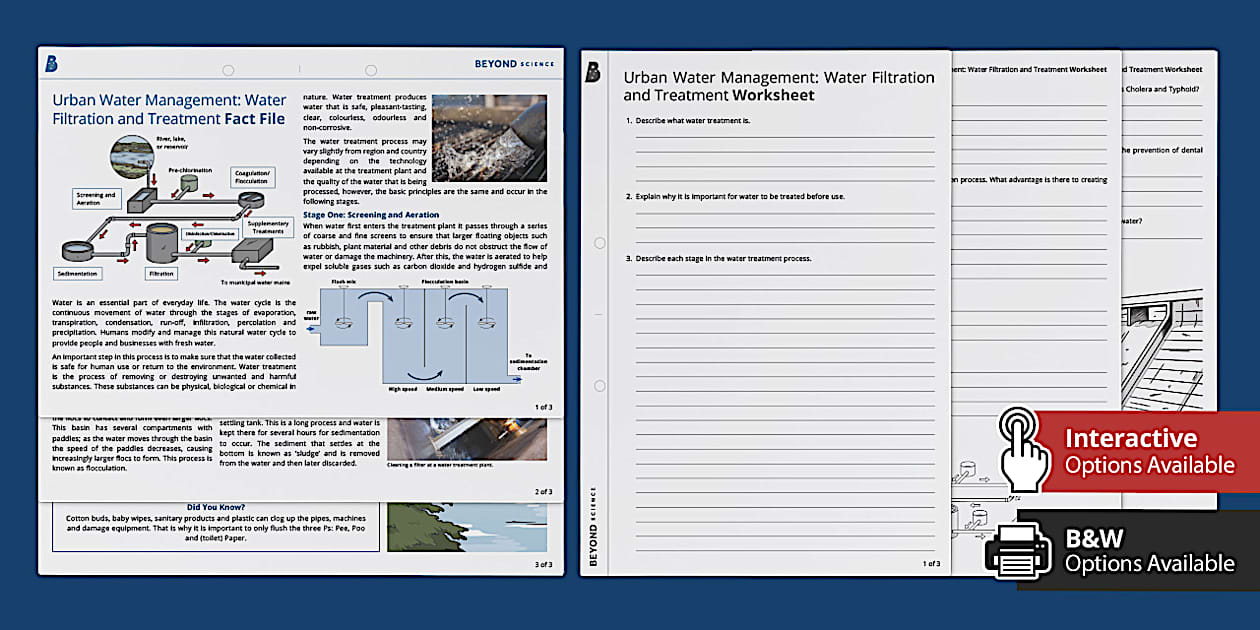 Urban Water Management: Water Filtration and Treatment