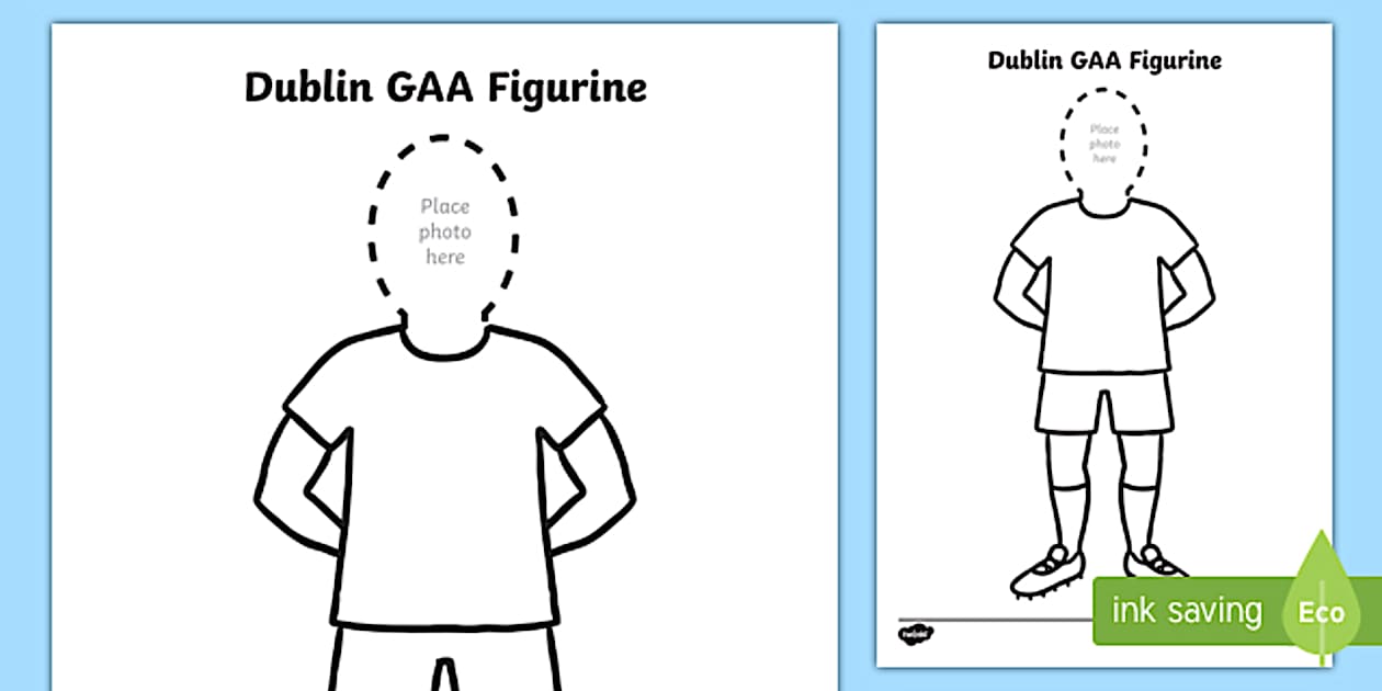 Dublin GAA Footballers Cut Out Gear Cut-Outs-Irish - Twinkl