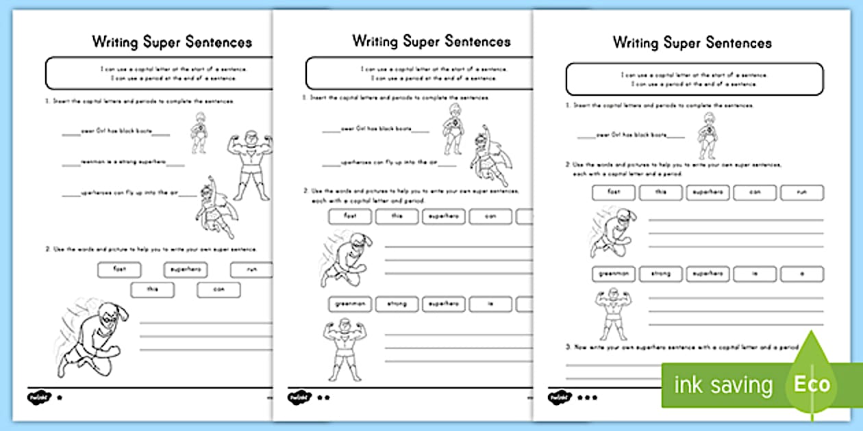 Write a Super Sentence Skills | ELL Resource | Twinkl USA