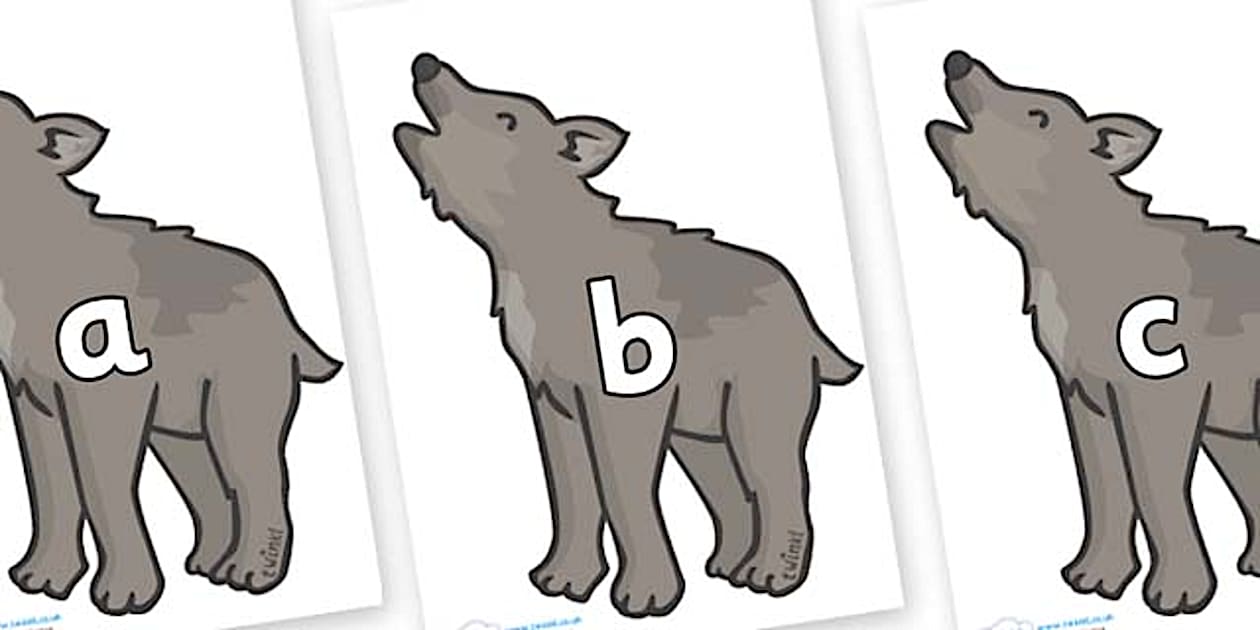 Cursive Phase 2 Phonemes on Wolf Cubs (teacher made)
