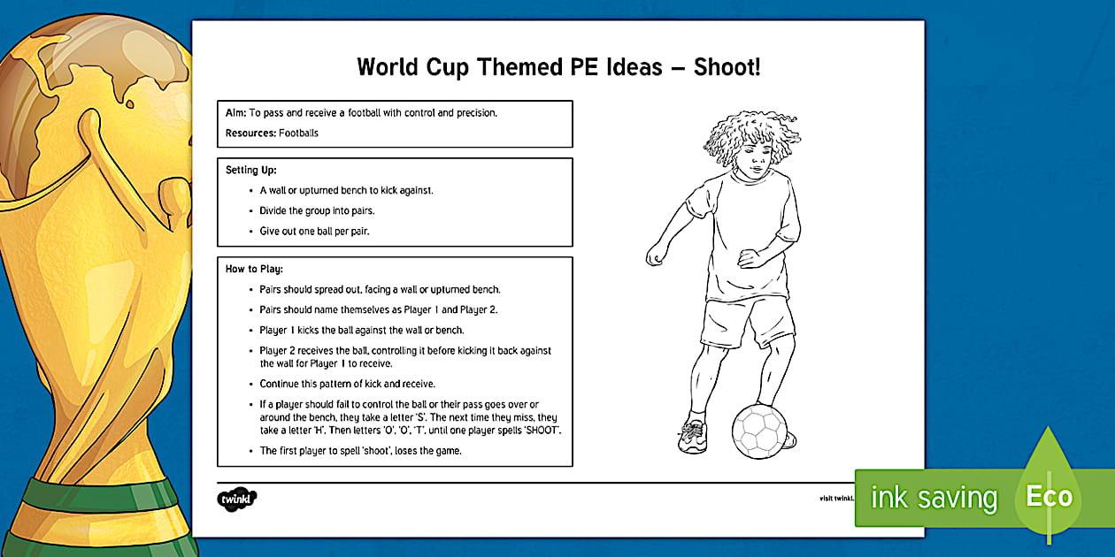 Shoot! 3-6 World Cup PE Activity (Teacher-Made) - Twinkl