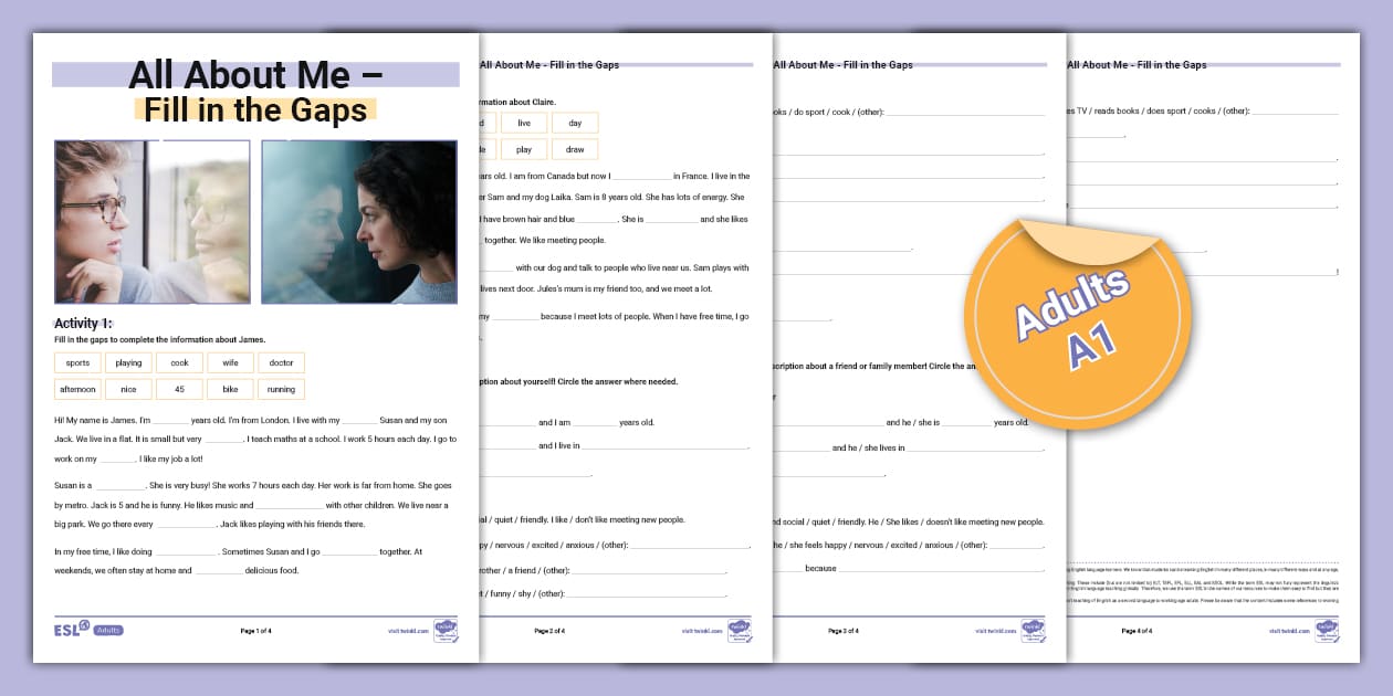 ESL All About Me (teacher made) - Twinkl