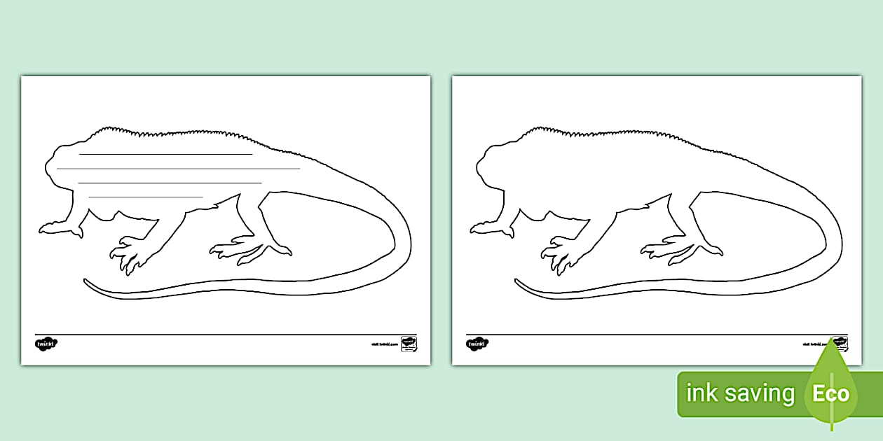 Lizard Writing Template (teacher made) - Twinkl