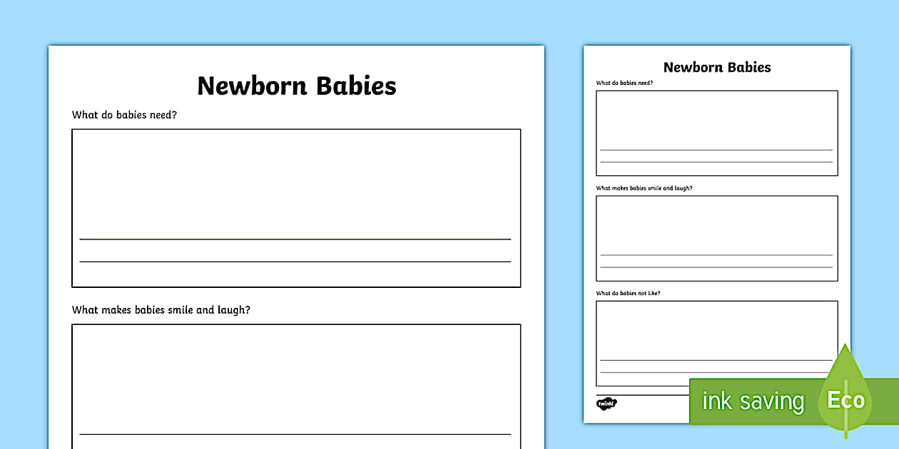 Newborn Babies Worksheet (Teacher-Made) - Twinkl