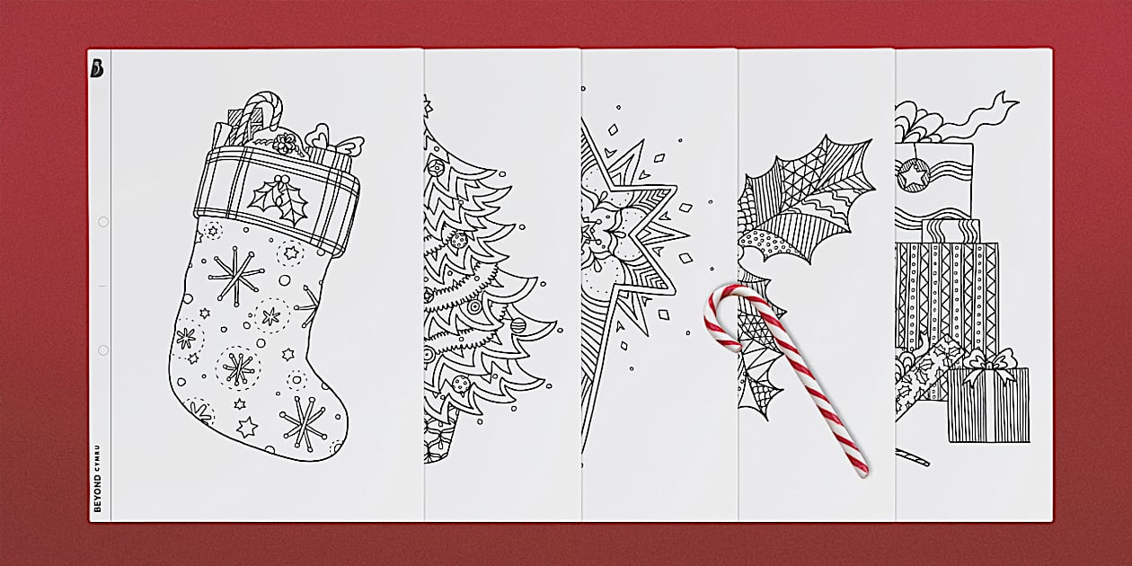 Beyond Cymru: Christmas Themed Mindfulness Colouring Sheets