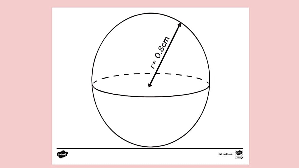 Sphere Volume and Surface Area Labelled | Colouring Sheets