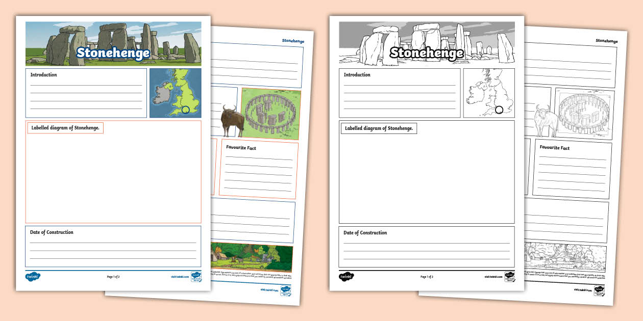 Stonehenge Non-Chronological Report Template (teacher made)