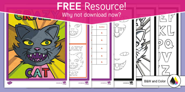 FREE Crazy Cat! Halloween Art Project | Twinkl USA - Twinkl