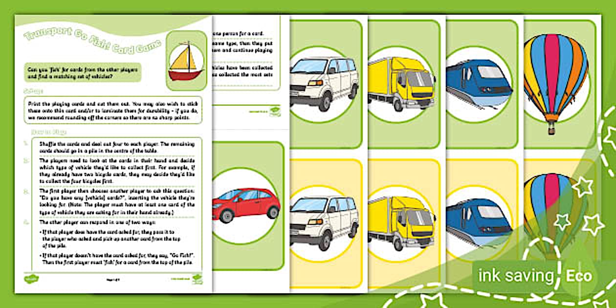 Transport Go Fish Card Game (Teacher-Made) - Twinkl