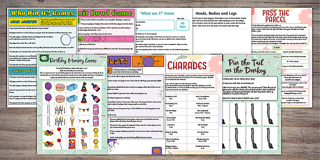Birthday Party Games Bundle | Twinkl Party