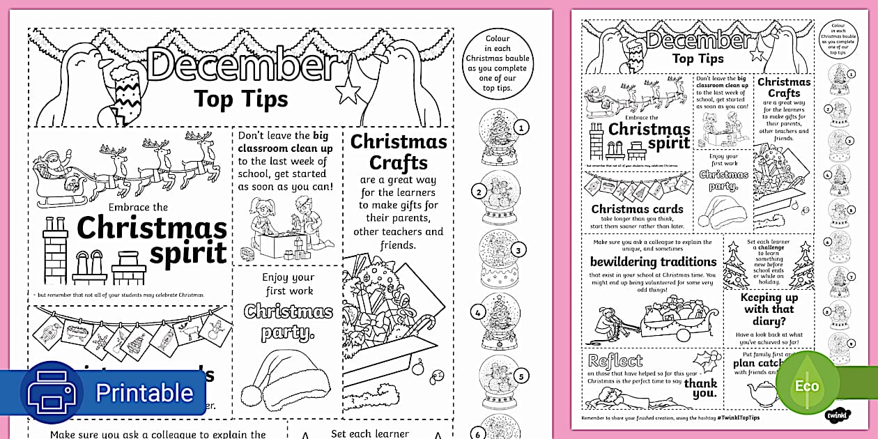 Top Tips for New Teachers - December (teacher made) - Twinkl