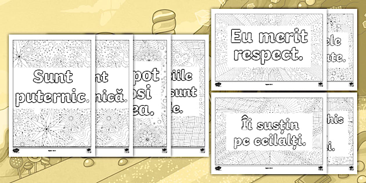 Împotriva bullyingului – Desene de colorat mindfulness