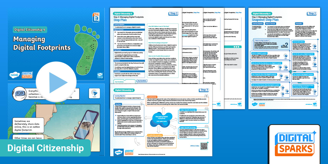 Digital Sparks: Digital Citizenship 6: Step 3 (teacher made)