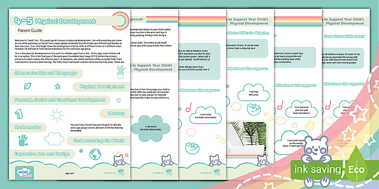 Age 4-5 Physical Development Parent Guide (teacher made)