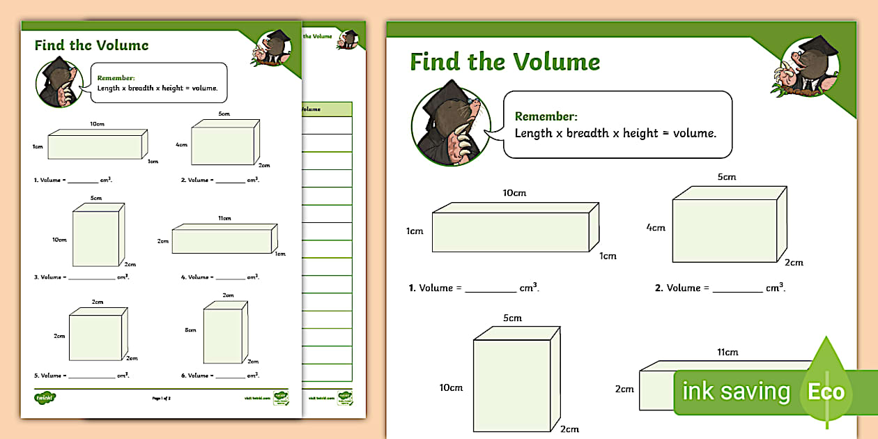 Find the Volume (teacher made) - Twinkl
