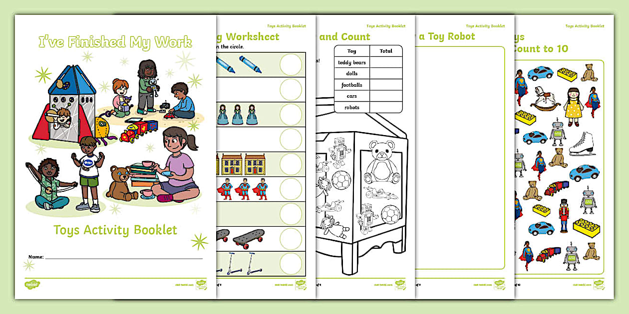I've Finished My Work- Toys Activity Booklet (teacher made)