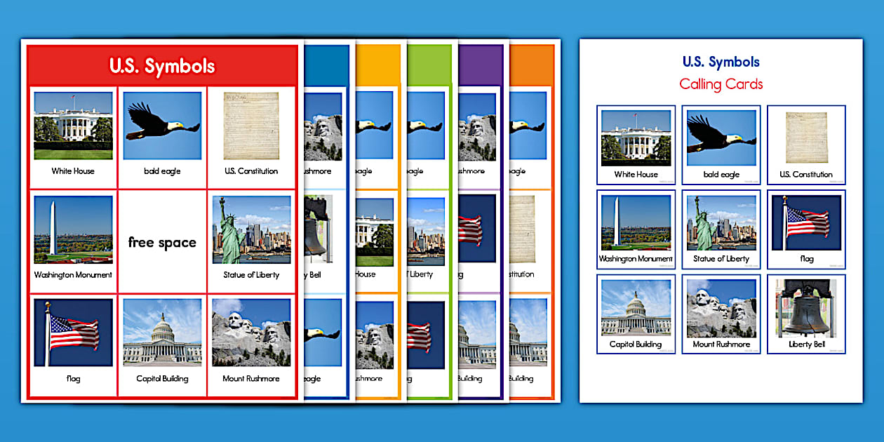 Us Bingo Game for K-2nd Grade | National Symbols | Twinkl US