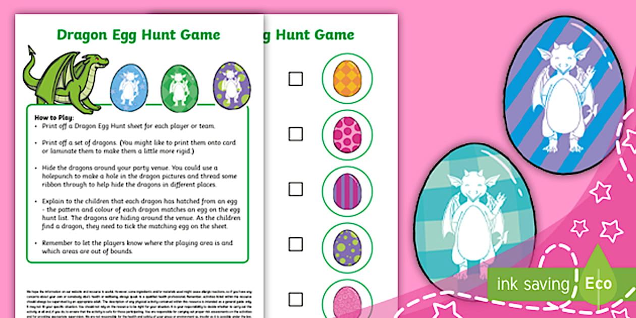 Dragon Egg Hunt Party Game (Teacher-Made) - Twinkl