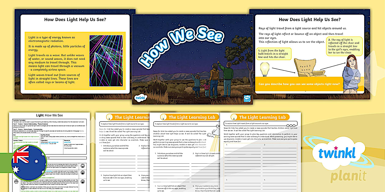 Year 5 Science Light Lesson 1 How We See (teacher made)
