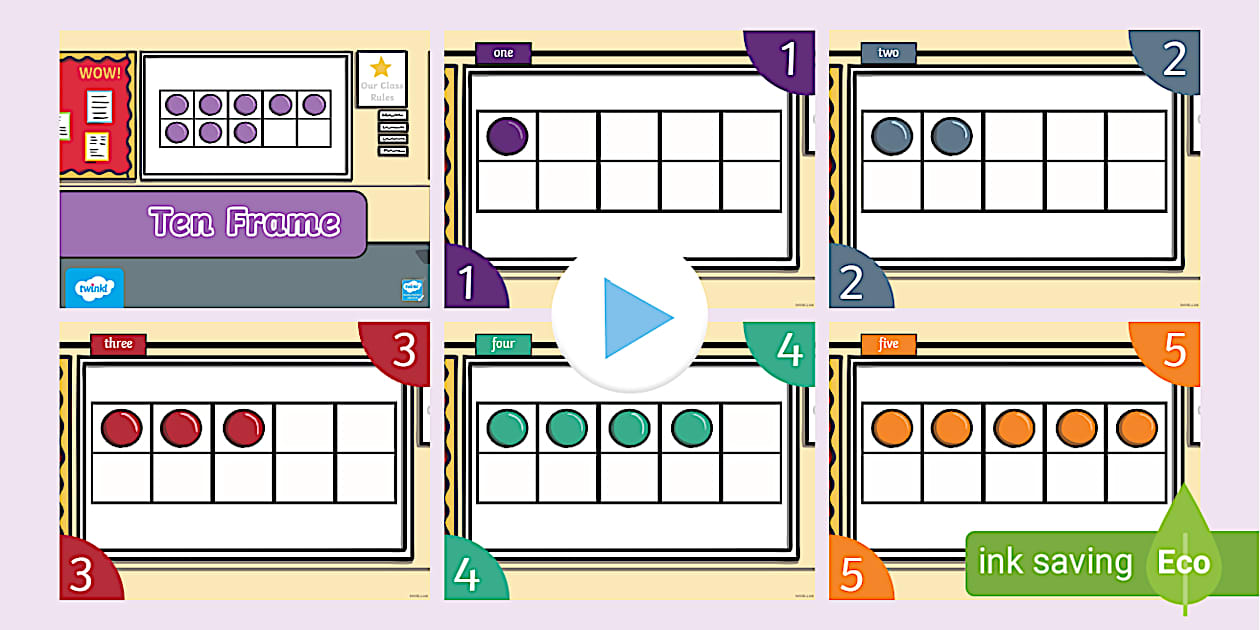 Ten Frame PowerPoint (teacher made) - Twinkl