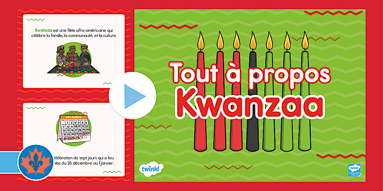 All About Kwanzaa Primary PowerPoint French (teacher made)