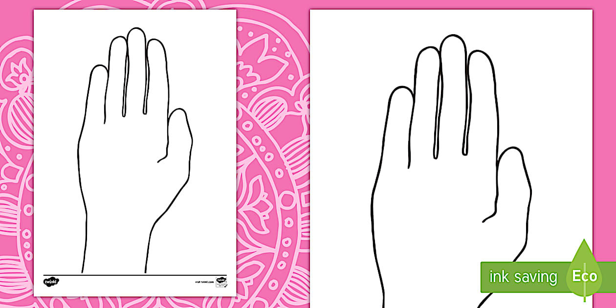 Diwali Hand Patterns | English/Mandarin Chinese | Template