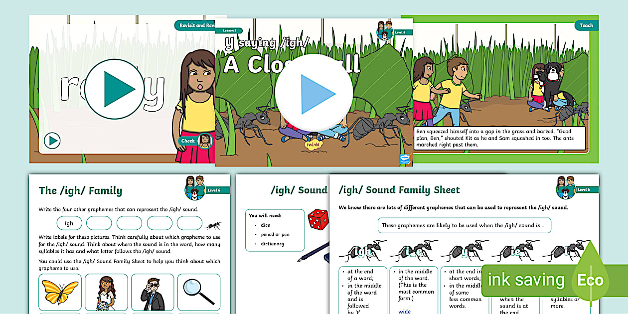 'y saying igh' Lesson Plan