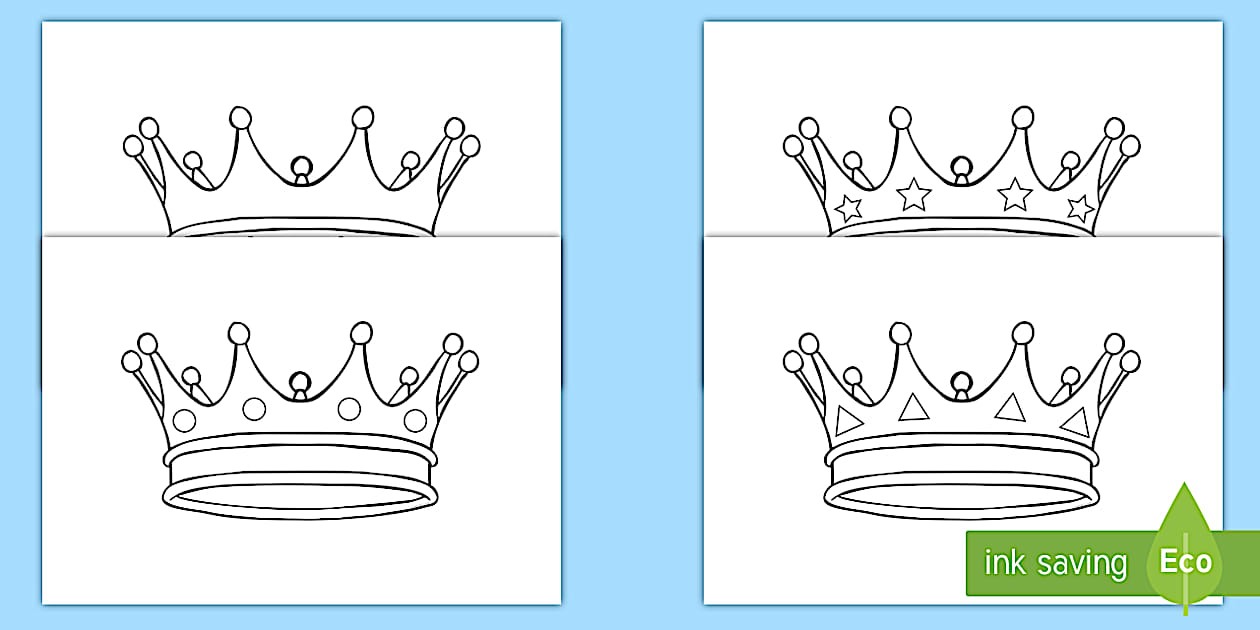 Medieval Castle Role Play Colouring Crowns English/Spanish