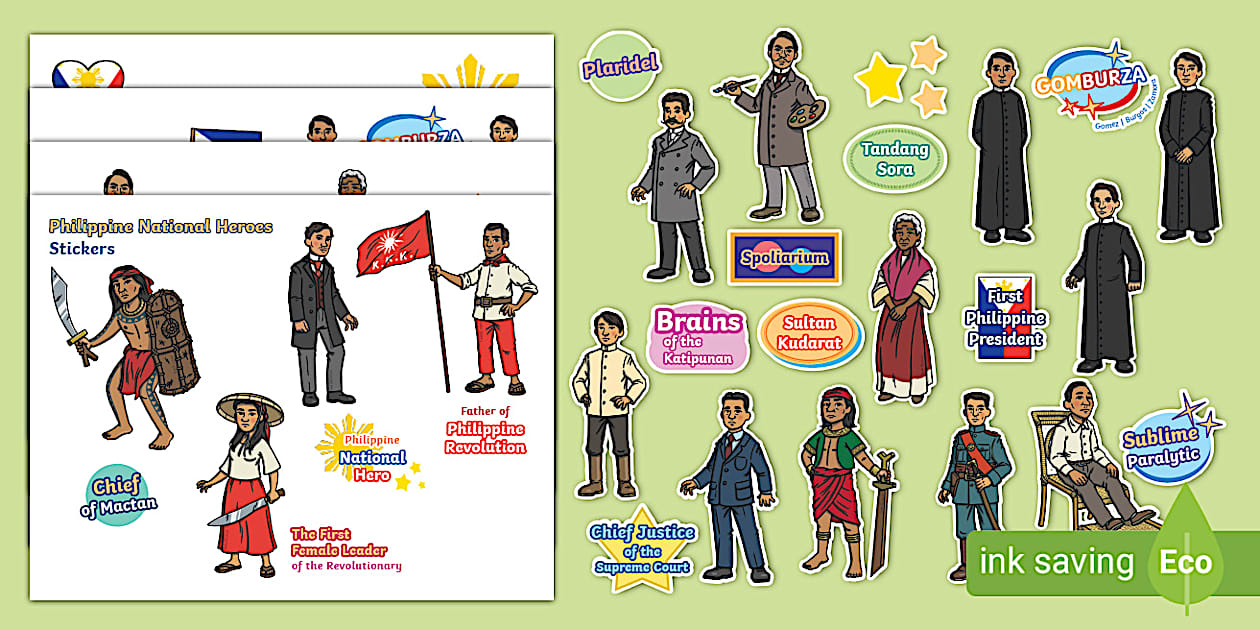 Philippine National Hero Stickers | Grade 1 | Twinkl