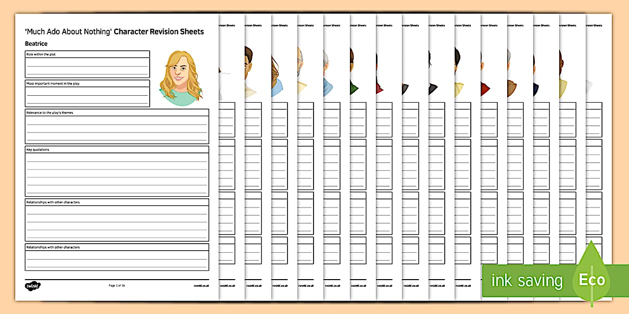 Much Ado About Nothing Revision (teacher made) - Twinkl