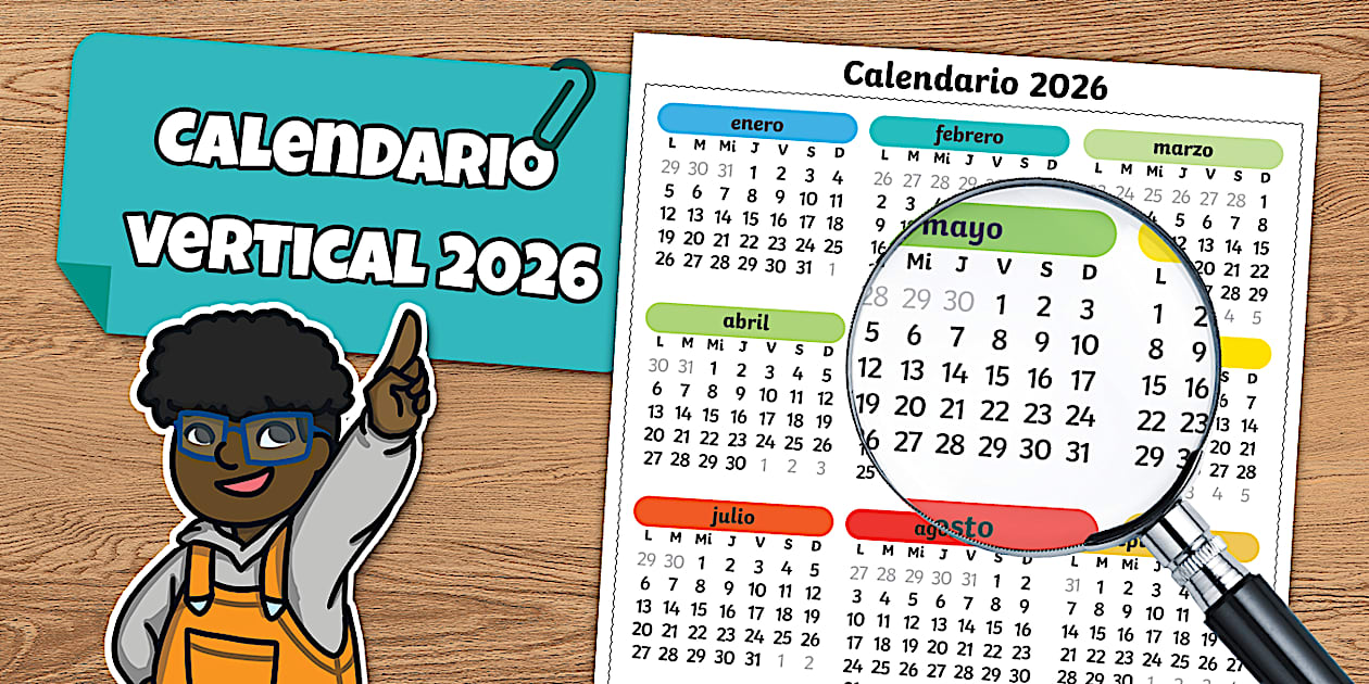 Calendario: Calendario vertical 2026
