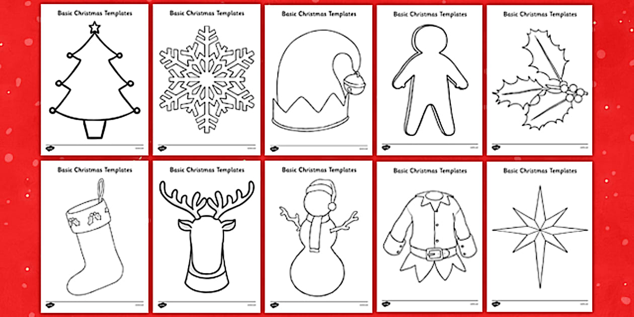 Christmas Outline and Templates Pack - Primary Resources