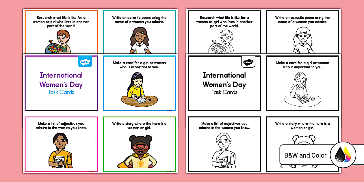 International Women's Day Task Cards | WHM | Twinkl USA