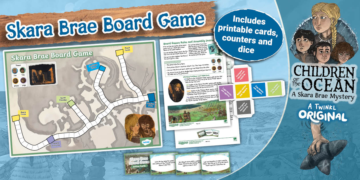 Skara Brae Neolithic Village Board Game for KS2