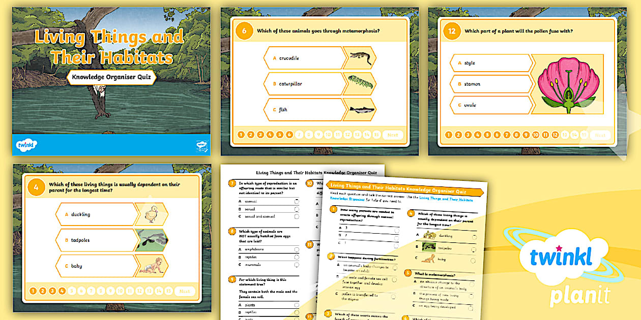 Living Things and Their Habitats Y5 Knowledge Organiser Quiz
