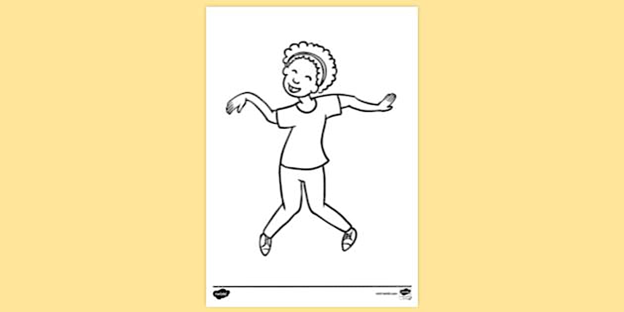 Wiggling Person Colouring Sheet | Colouring Sheets - Twinkl
