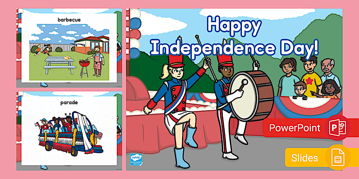 Independence Day Words and Pictures PowerPoint | Twinkl USA