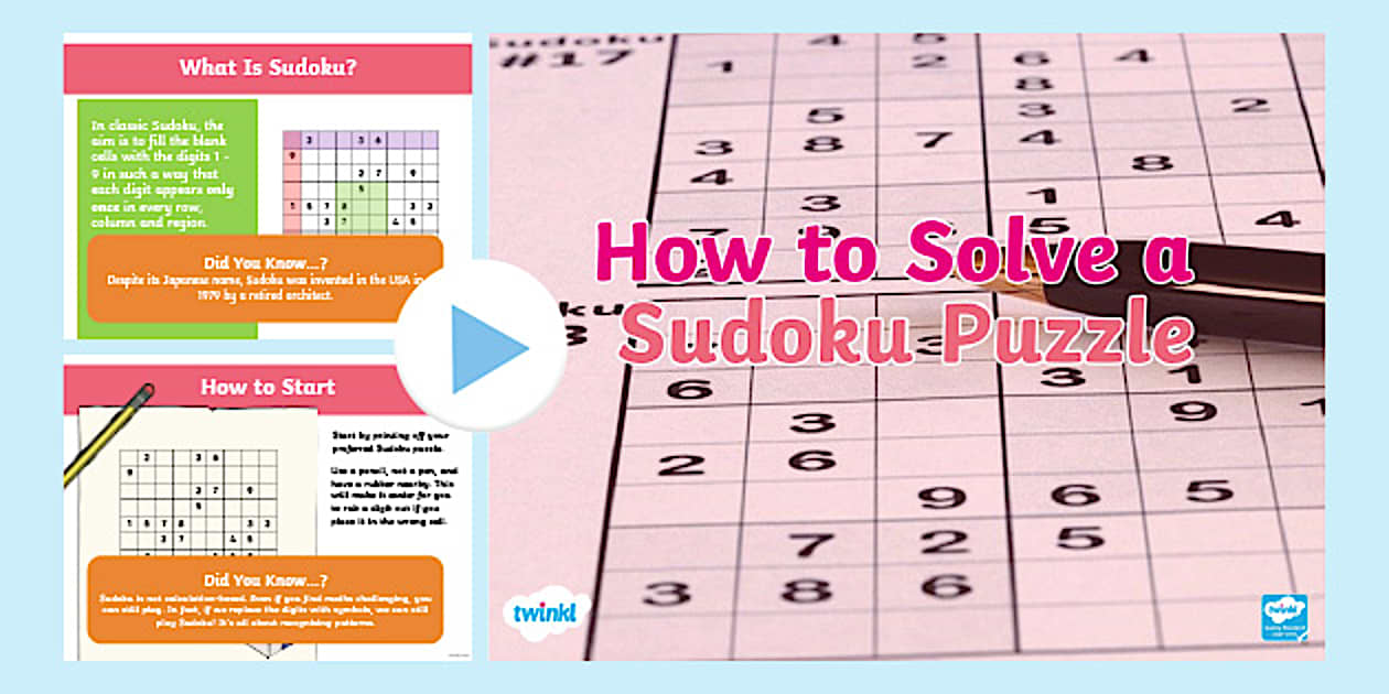 How to Solve a Sudoku - How to PowerPoint for Sudoku Puzzles