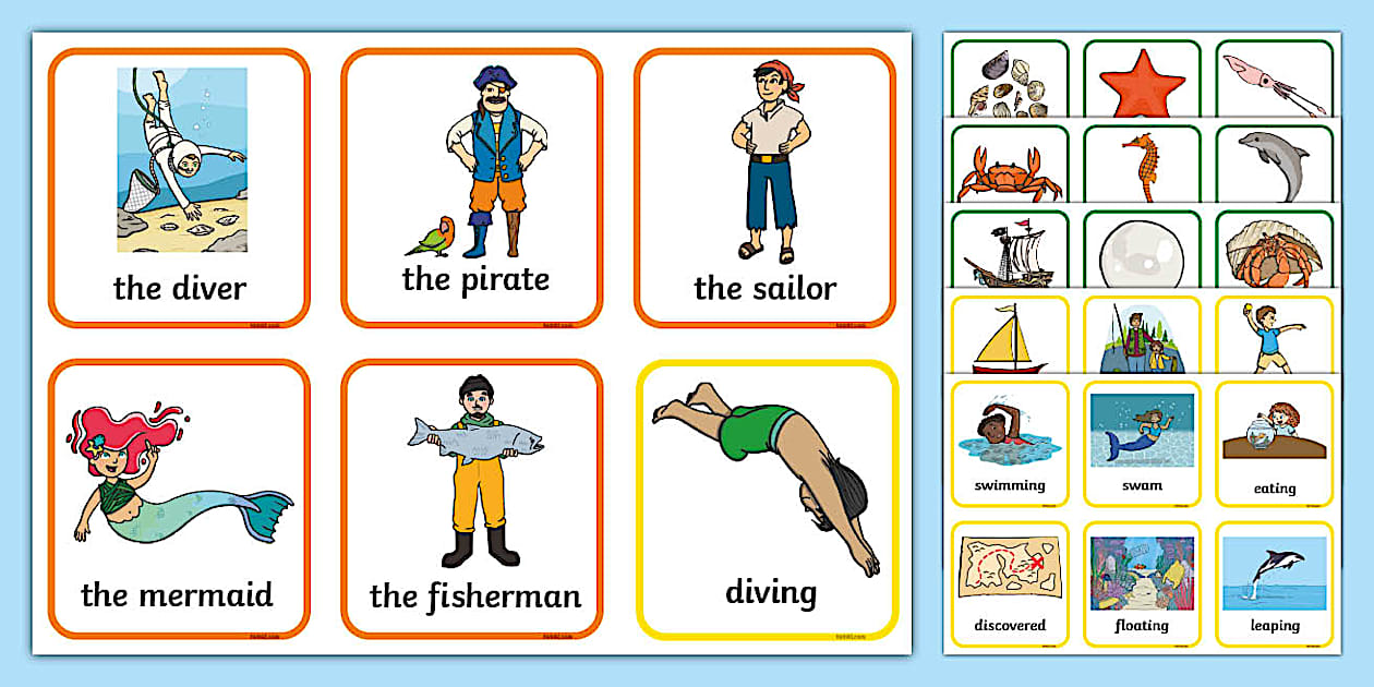 Under the Sea Colourful Semantics. (teacher made) - Twinkl