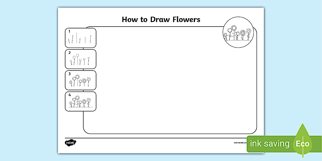 How to Draw Flowers in Easy Steps | Twinkl | KS1 | Spring